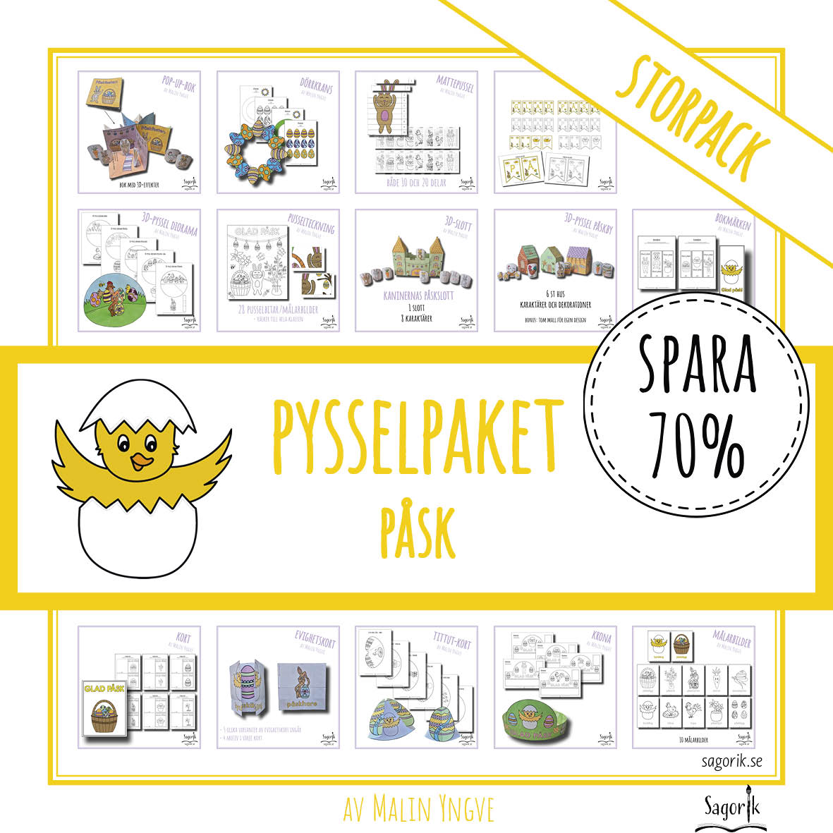 Pysselpaket Påsk - Sagorik